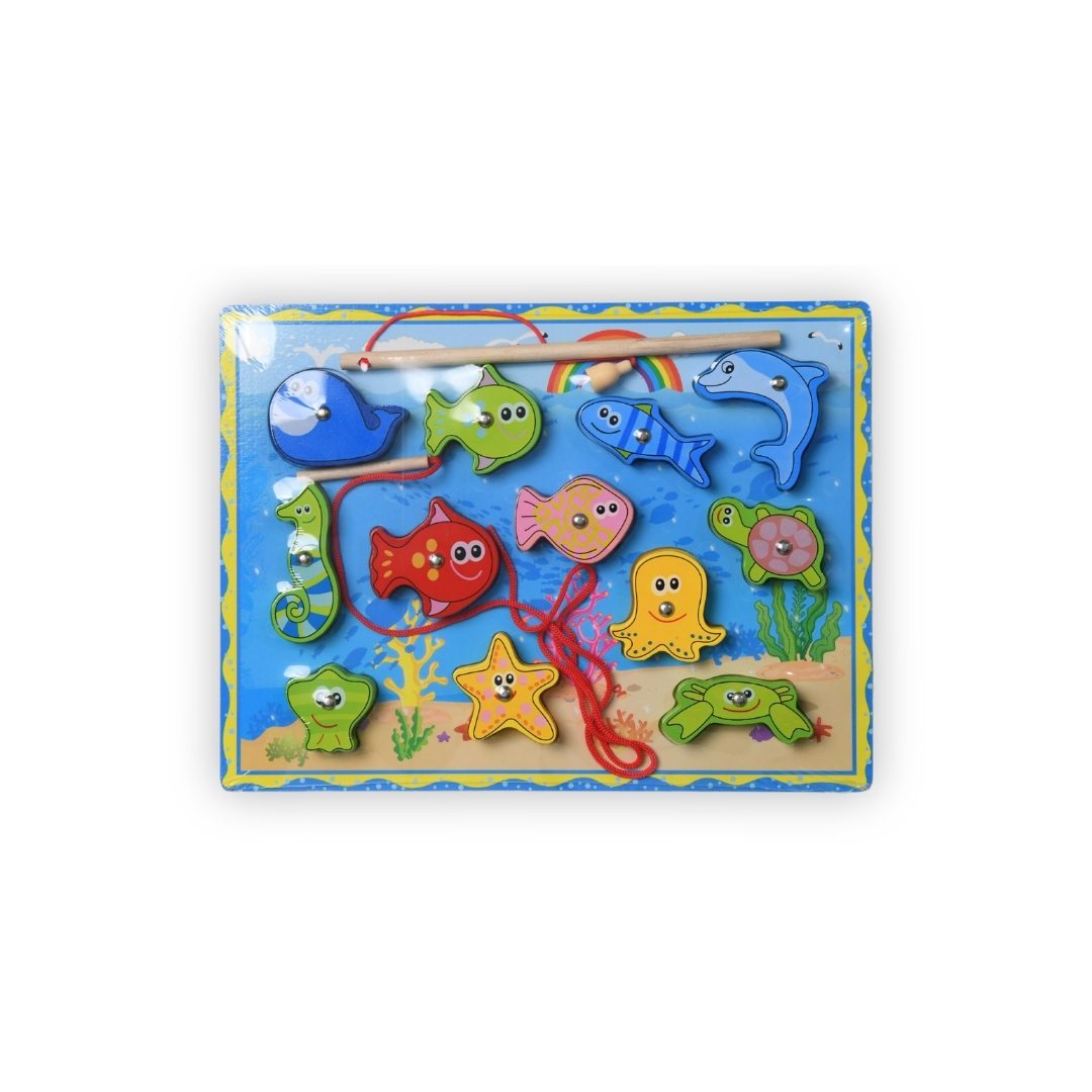 Wooden Threading & Fishing Board Game - The Learnery