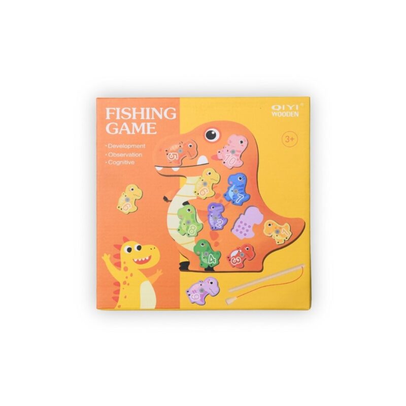 Wooden Shape And Number Fishing Game - The Learnery