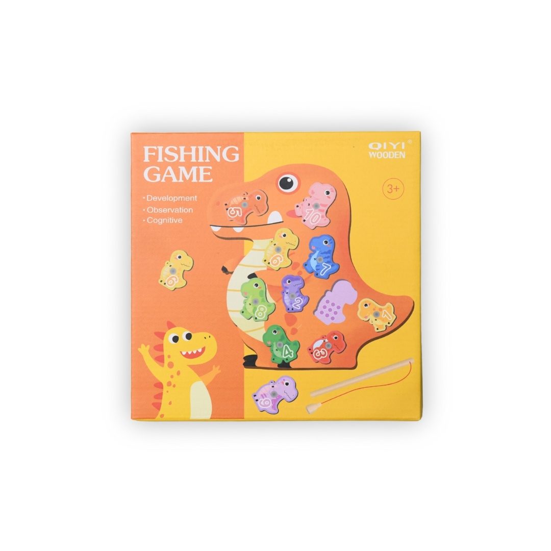 Wooden Shape And Number Fishing Game - The Learnery