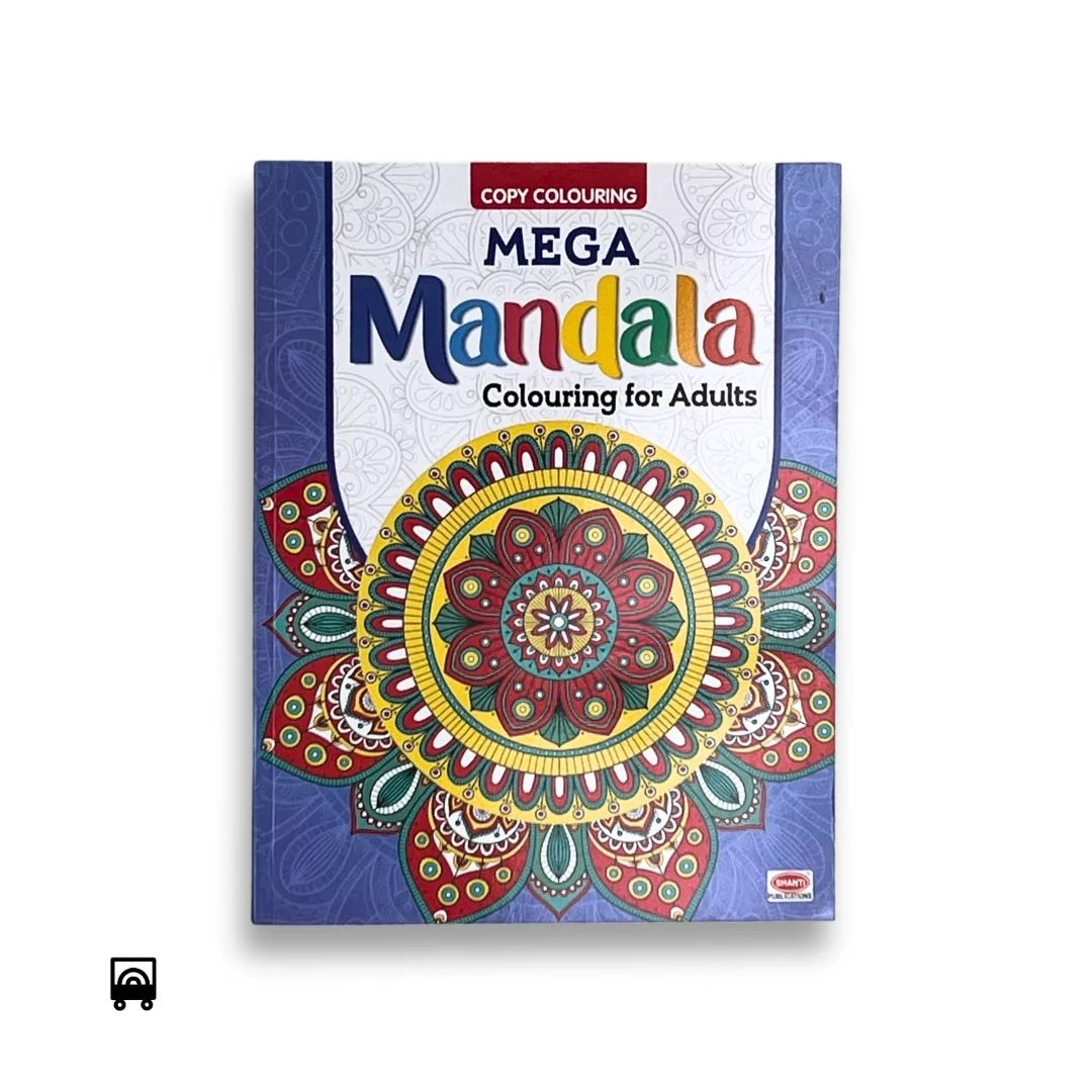 Mega Mandala Creative Colouring Book For Kids And Adults - The Learnery